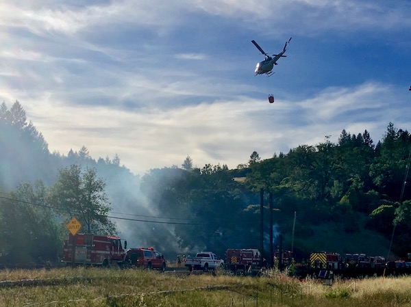 Update: Fire at north end of Willits Bypass now being mopped up (photos ...