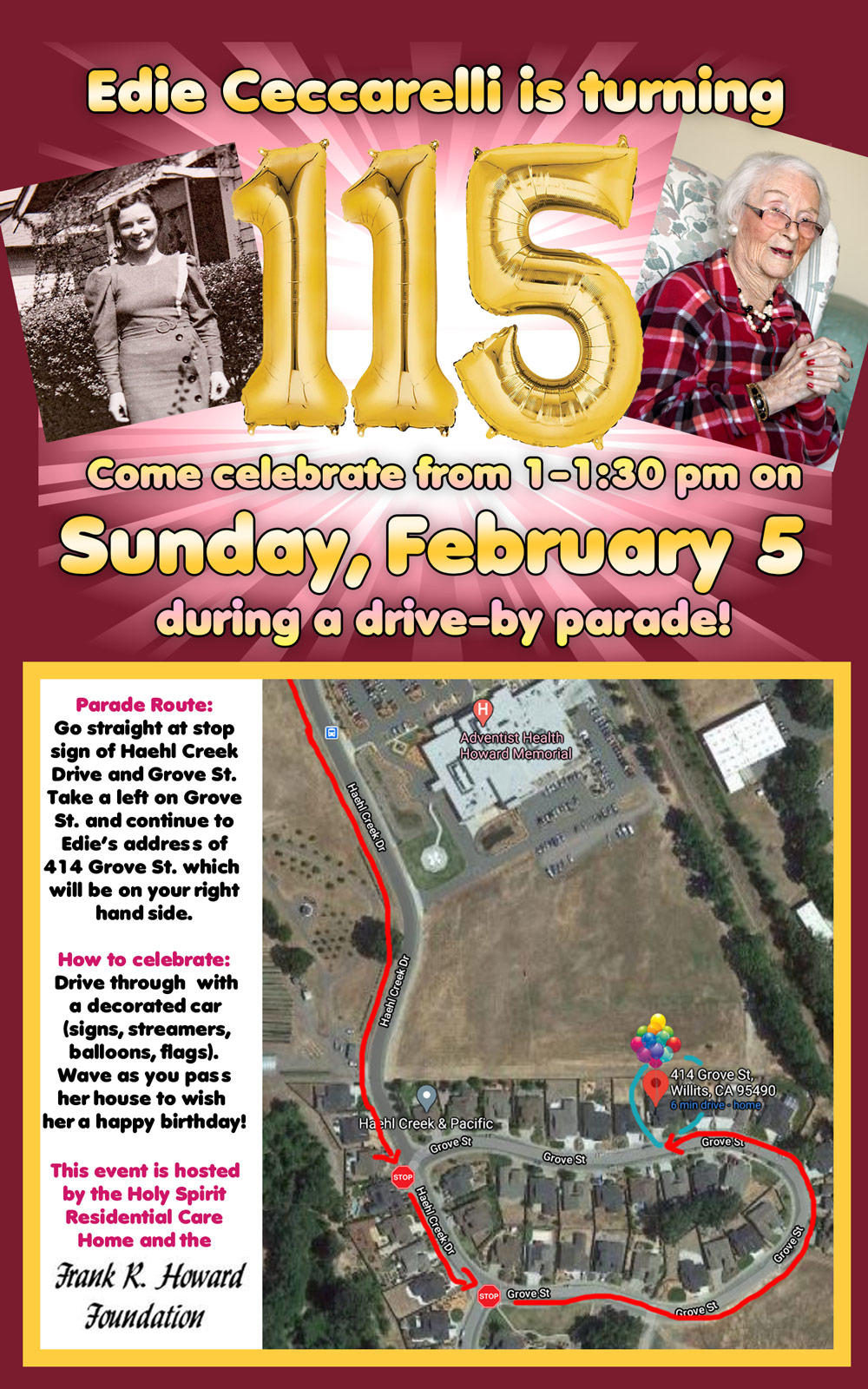 Willits' supercentenarian Edie Ceccarelli will turn 115 on Feb. 5 with ...