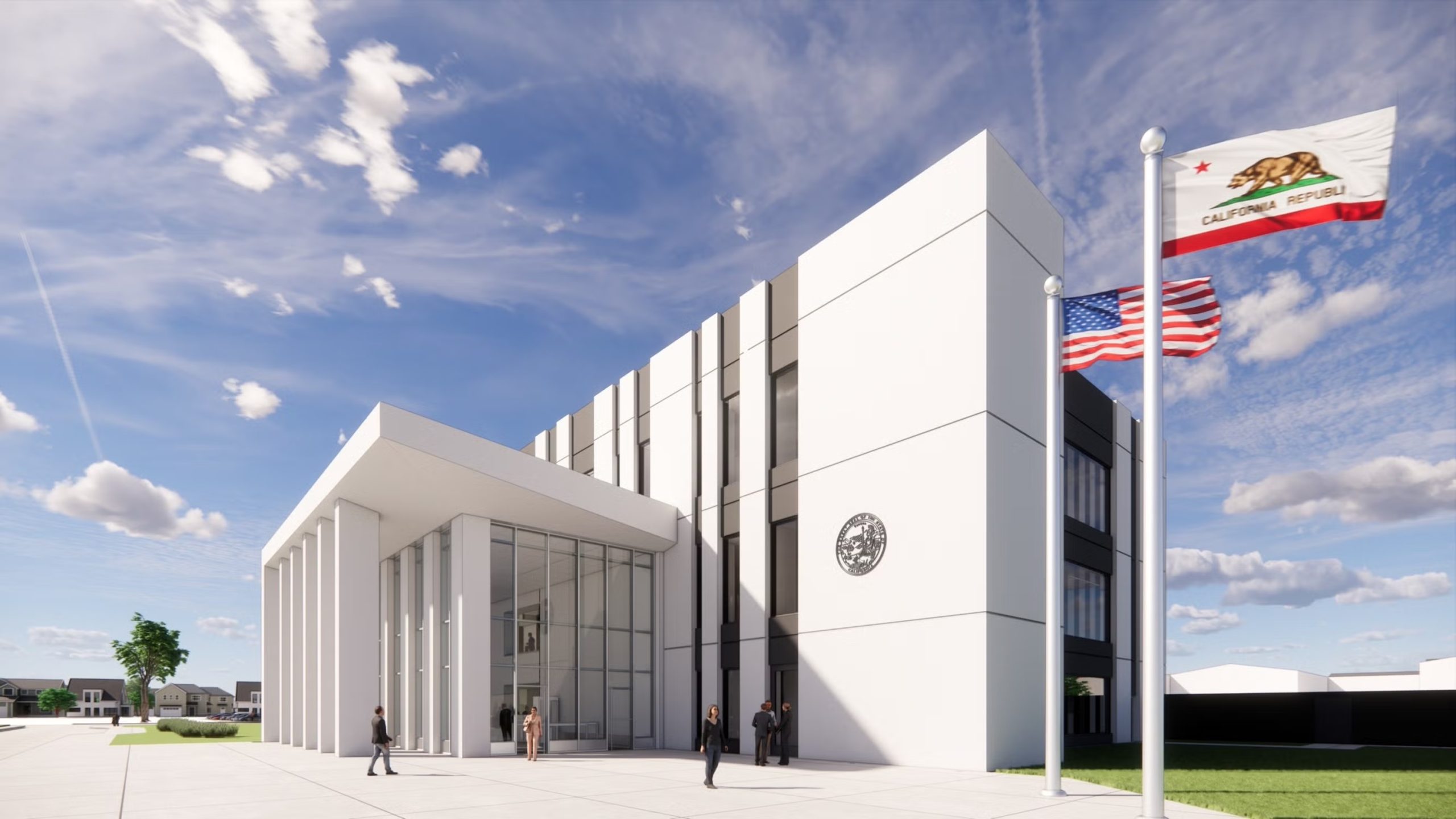 Crane to rise over Ukiah as new courthouse construction advances • The ...